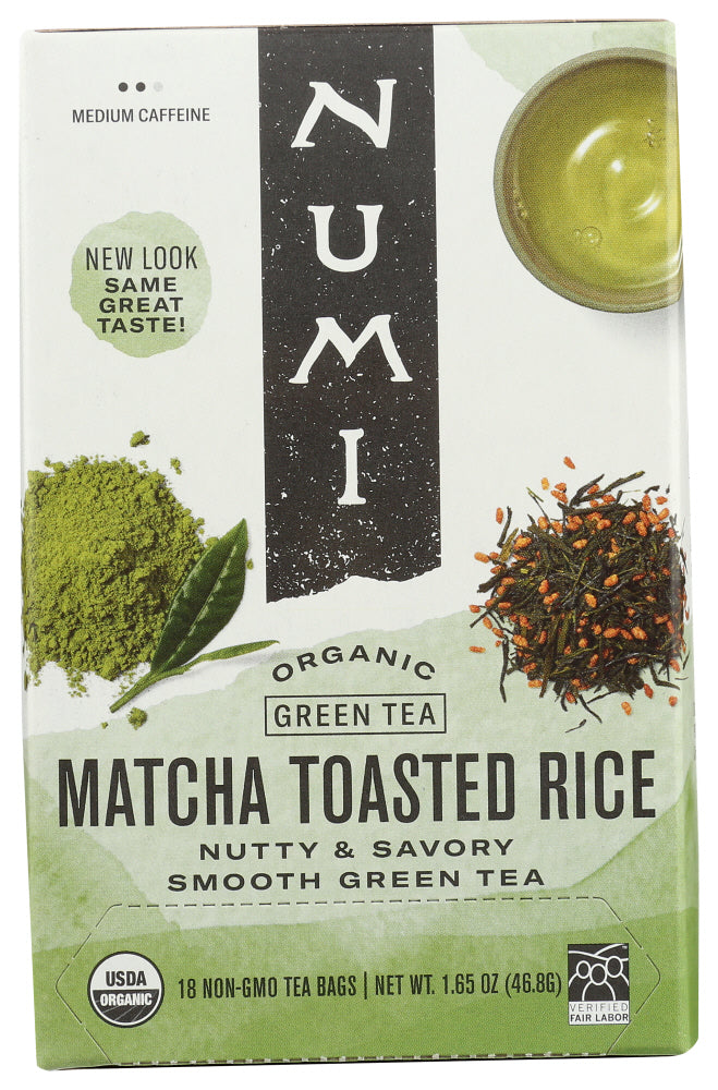 NUMI TEAS: Matcha Toasted Rice Green Tea, 18 bg — No Brand For Less