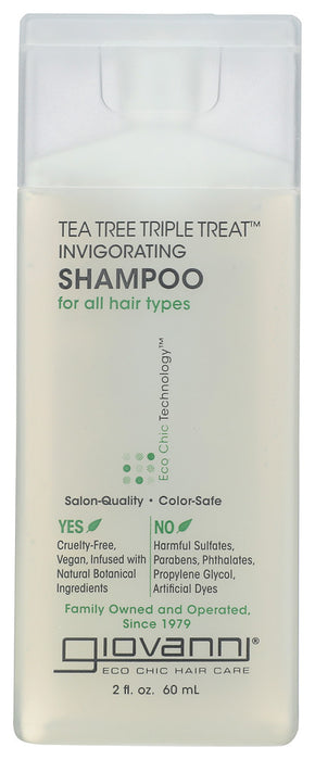 GIOVANNI COSMETICS: Shampoo Ttree Trpl Treat, 2 oz — No Brand For Less