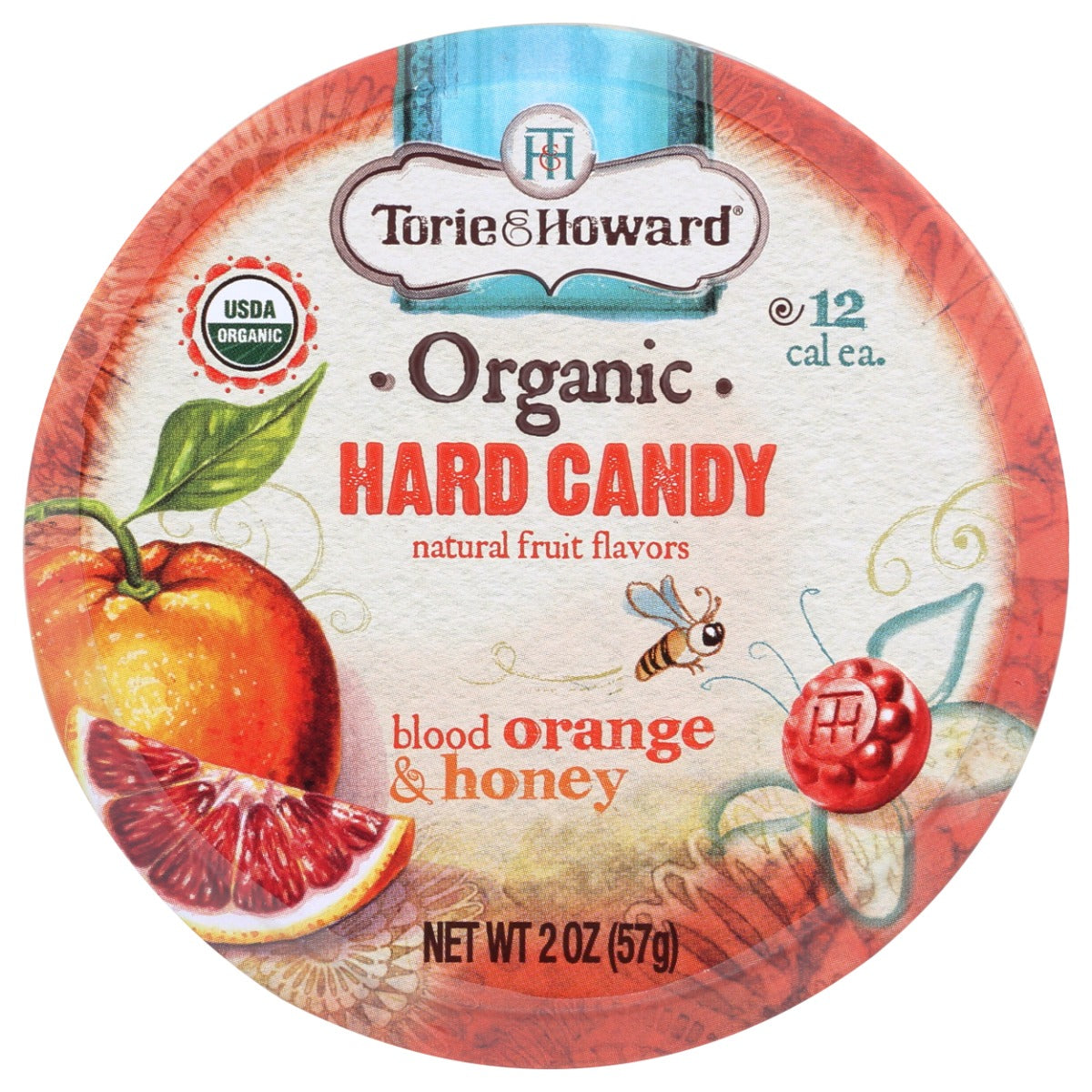 TORIE & HOWARD: Candy Tin Blood Orange & Honey, 2 oz — No Brand For Less