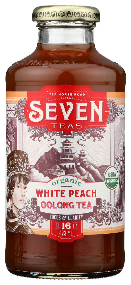 SEVEN TEAS: White Peach Oolong Organic Tea, 16 fo — No Brand For Less