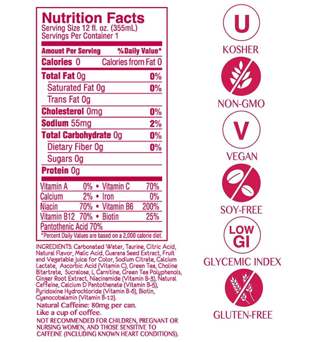 ASPIRE: Raspberry Acai Healthy Energy Drink, 12 fl oz — No Brand For Less