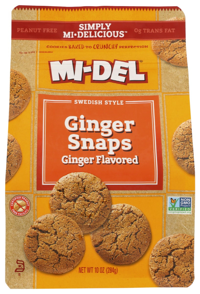 MIDEL: Simply Mi Delicious Ginger Flavored Snaps, 10 oz — No Brand For Less